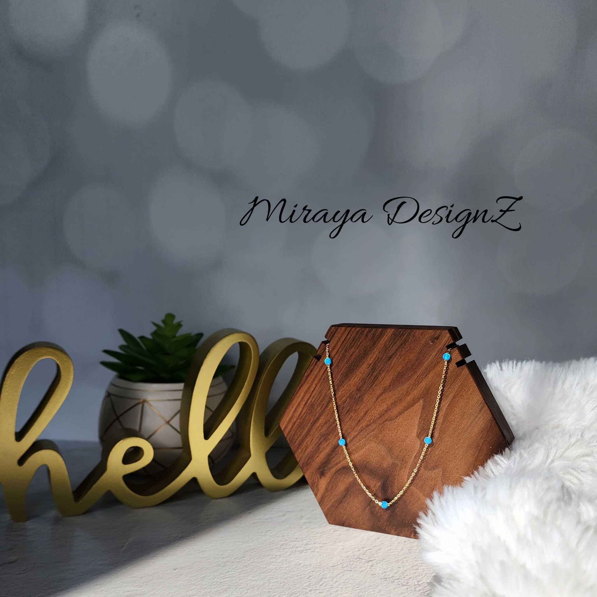 Minimalist Opal Necklace – Miraya DesignZ